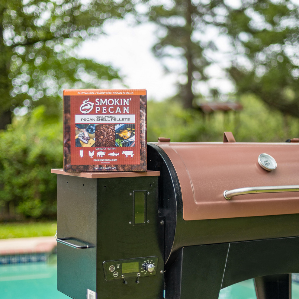 Pecan Shell Pellets - 20 LB Box - 100% Pecan Smoking Pellets For BBQ ...