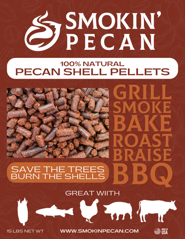 Pecan Shell Pellets - 20 LB Box - 100% Pecan Smoking Pellets For BBQ ...